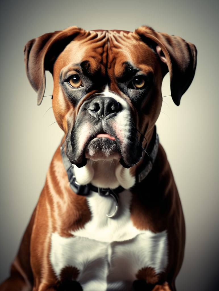 Premium Free ai Images | aggressive boxer picture