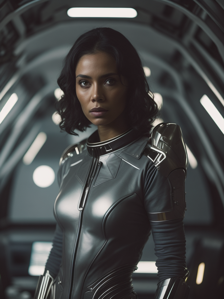 Premium Free ai Images | as female cyborg sci fi film grab ...
