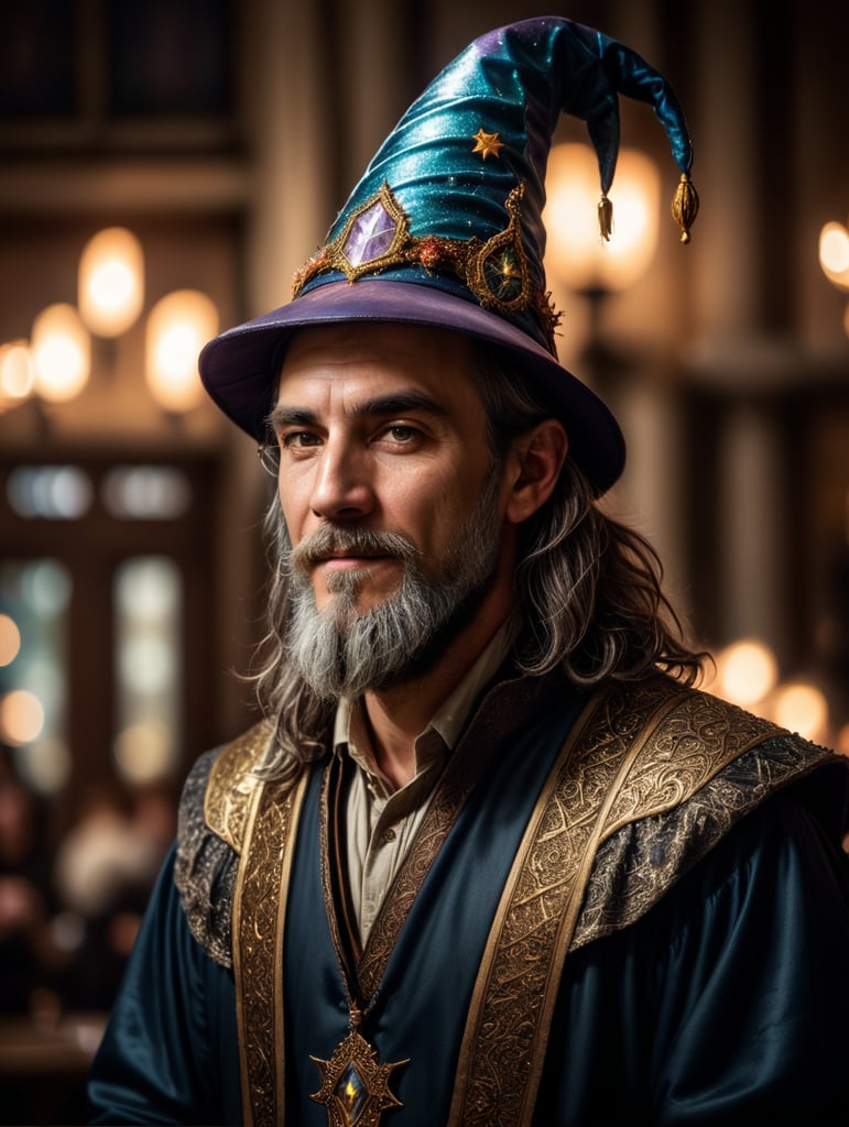 Premium Free ai Images | wizard in crazy party