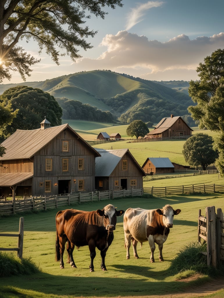 Premium Free ai Images | hirsute in the style of quaint farm with ...