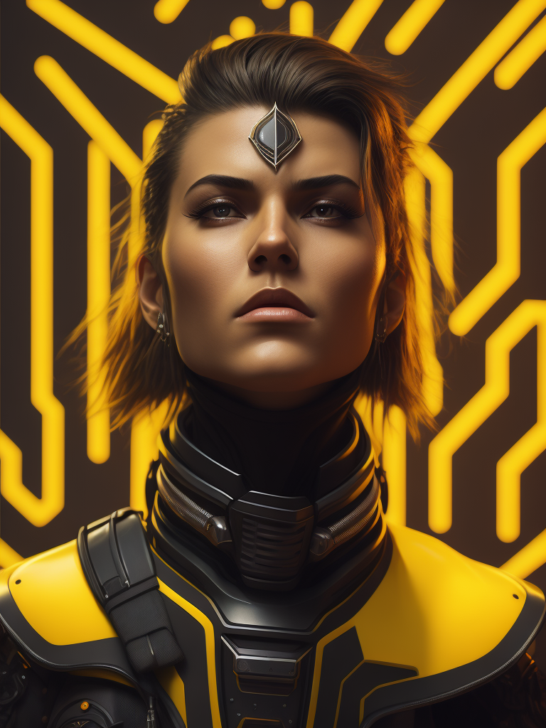 Premium Free ai Images | futuristic computer game illustrated character ...