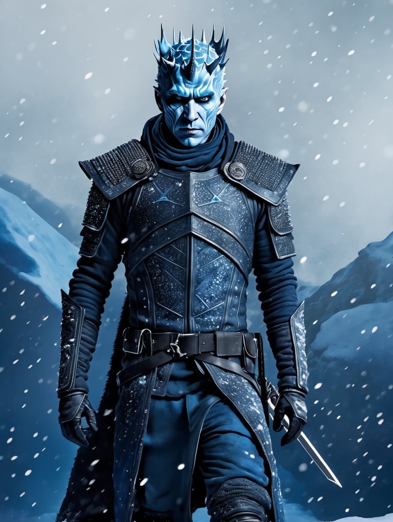 Premium Free ai Images | The Night King's Futuristic Fashion