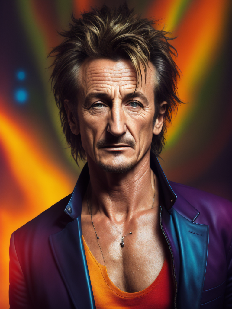 Premium Free ai Images | portrait of sean penn bright and saturated ...