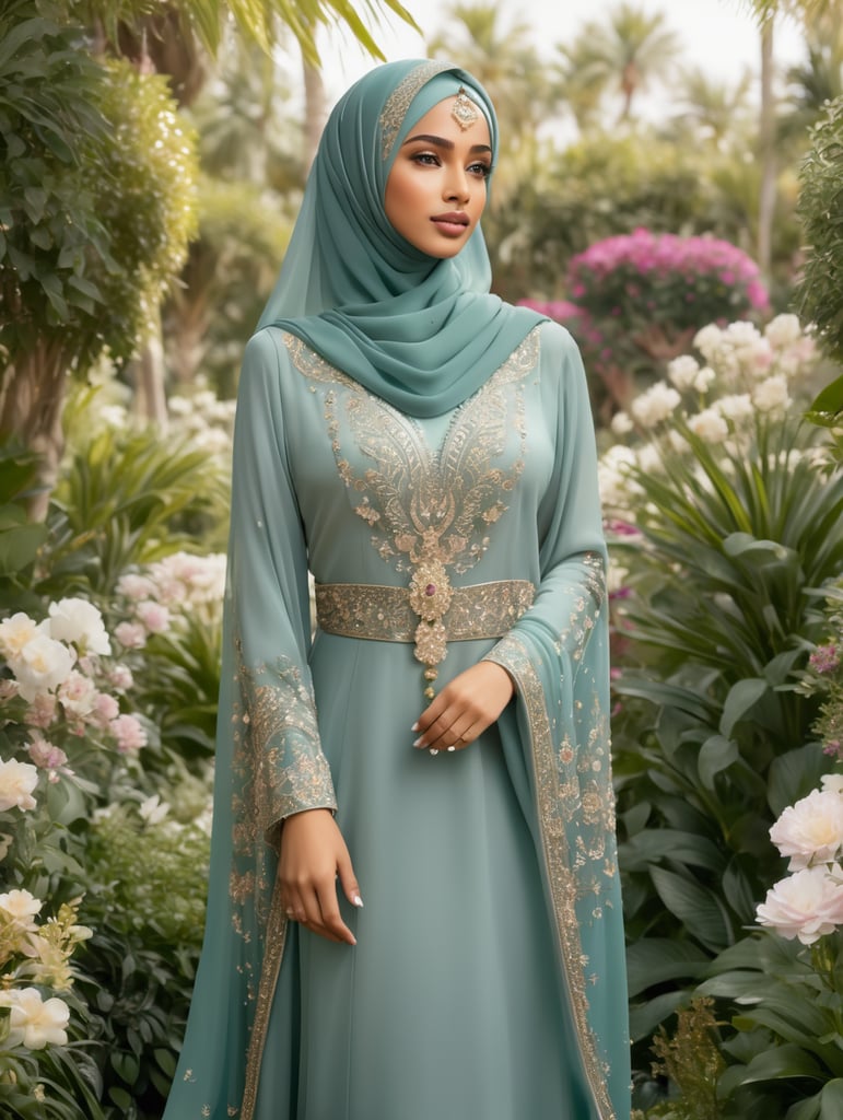 Premium Free ai Images | beautiful princess jasmine wearing hijab girl