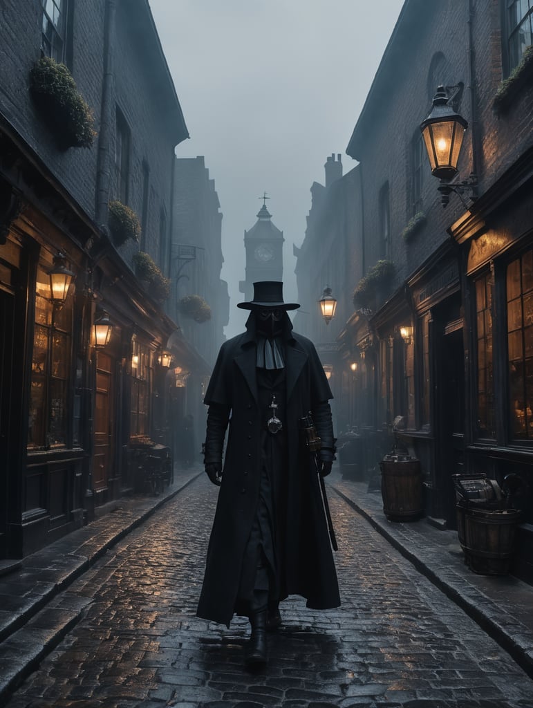 Premium Free ai Images | cinematic photography android plague doctor ...