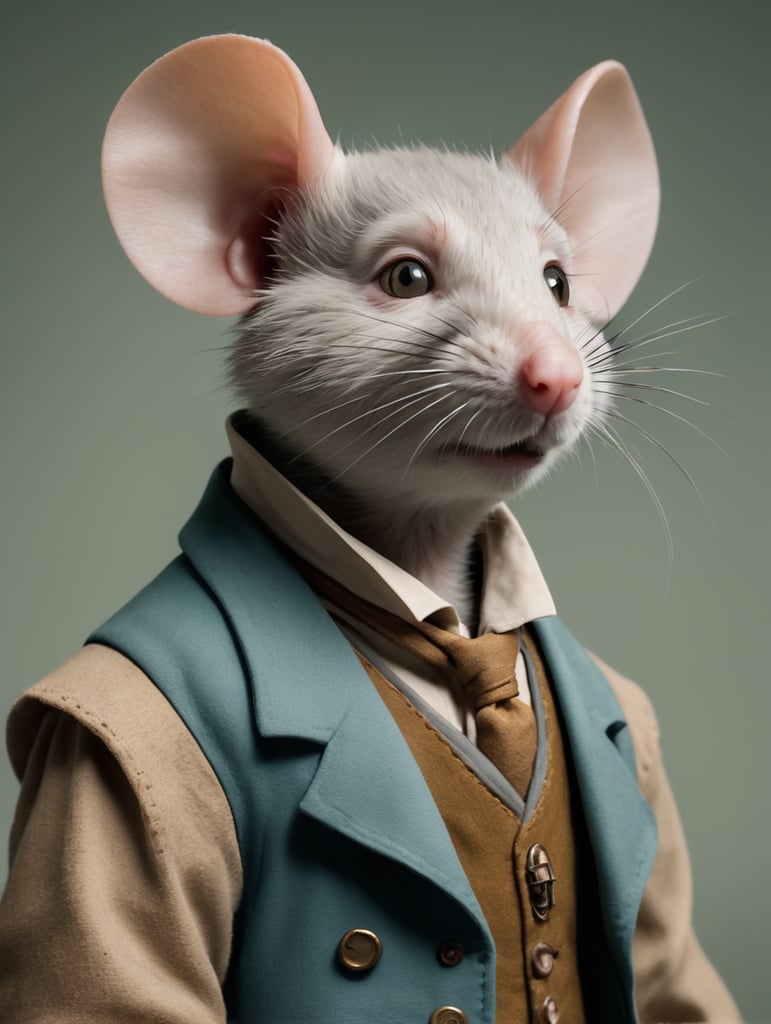 Premium Free ai Images | small ratty cowardly duke human
