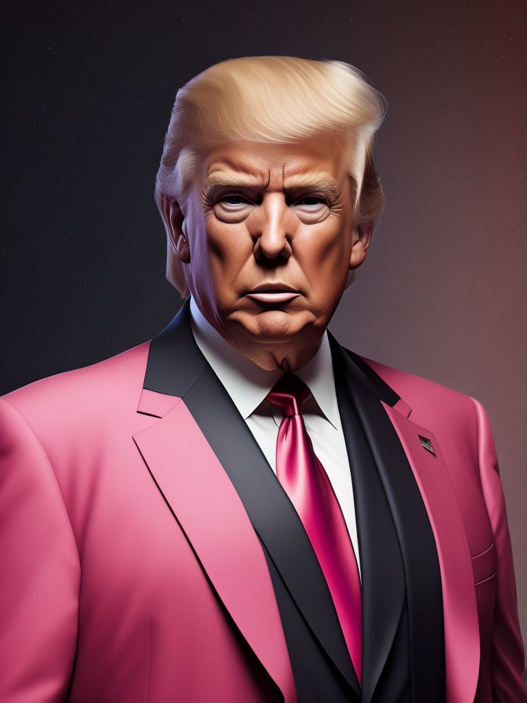 Premium Free ai Images | donald trump in pink suit