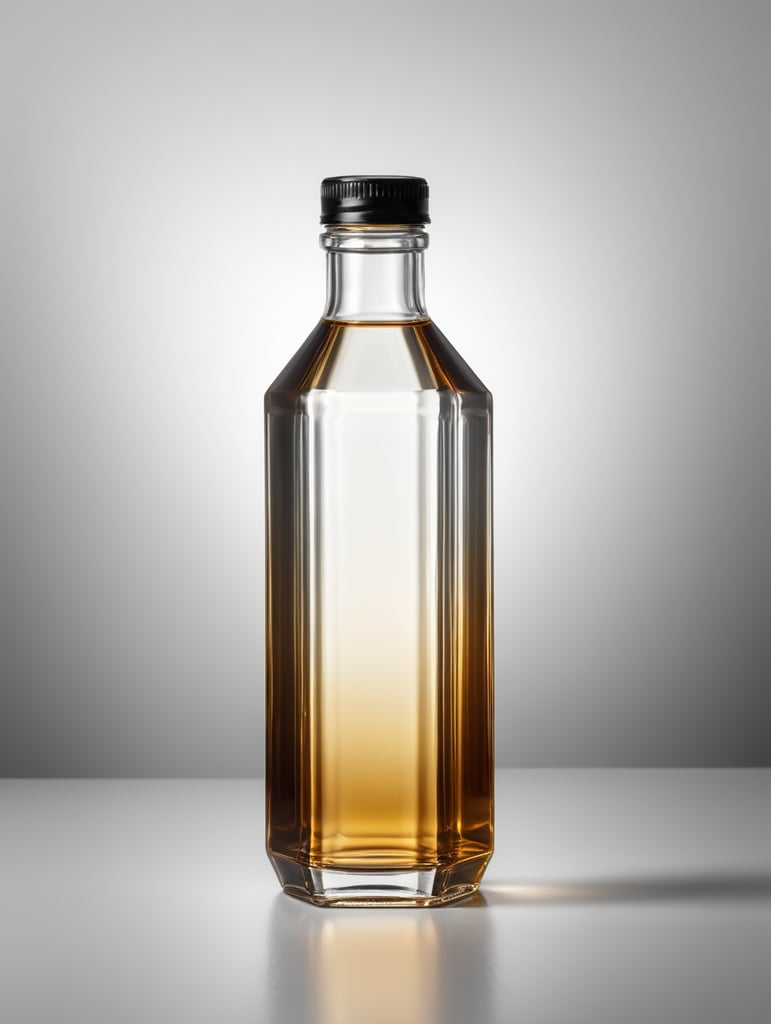 Premium Free ai Images | botella alta minimalista hexagonal de ...