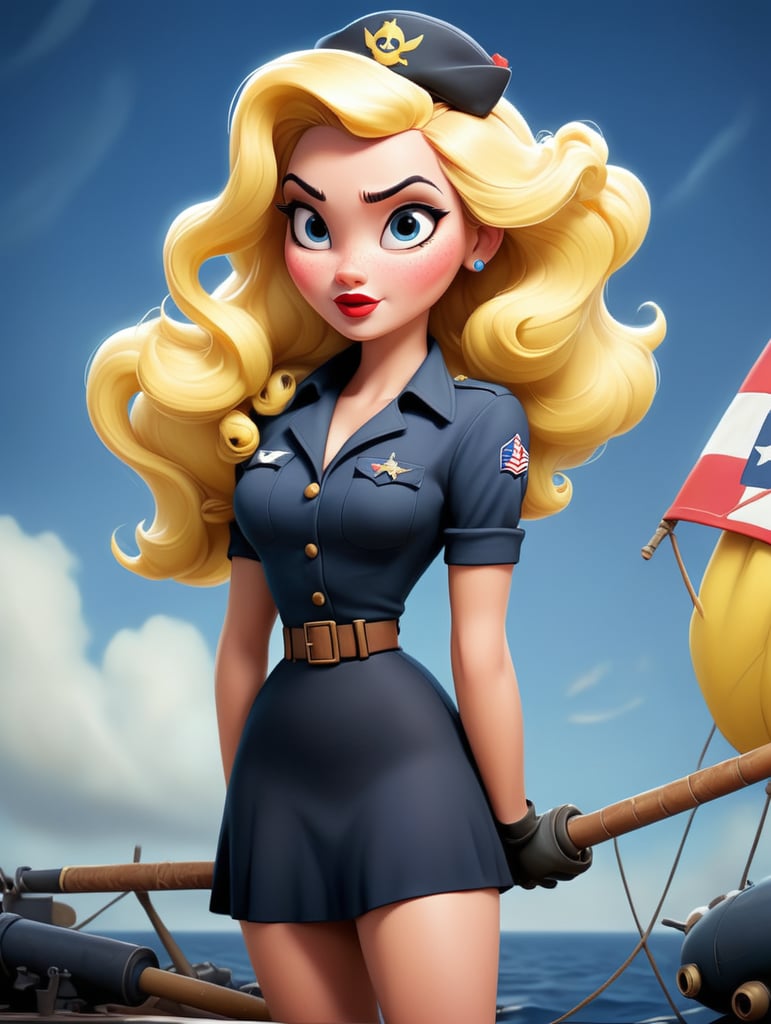 Premium Free ai Images | ww navy pinup