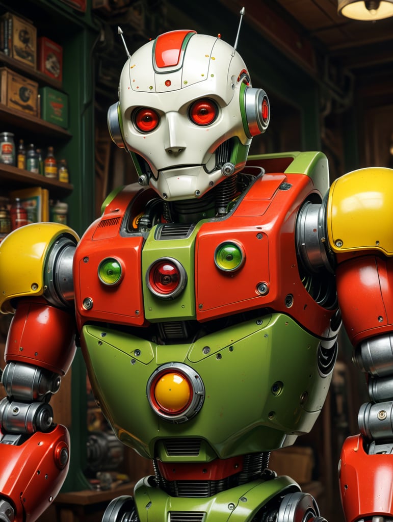 Premium Free ai Images | ad style illustration for robot toy colors are ...