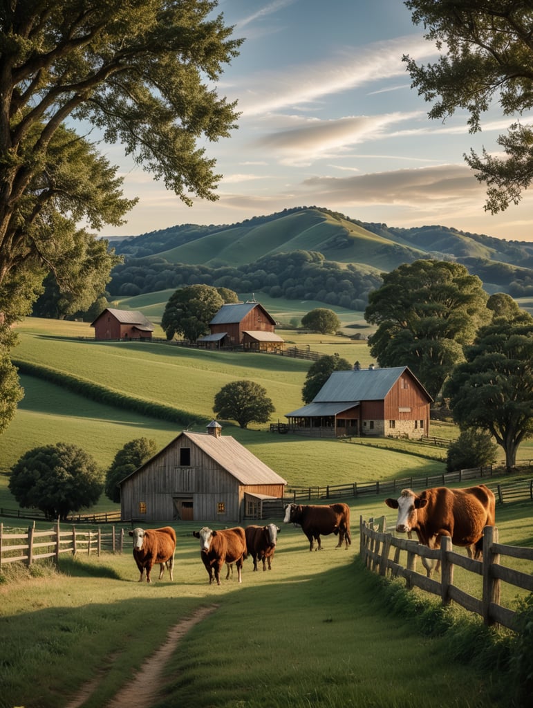 Premium Free ai Images | hirsute in the style of quaint farm with ...