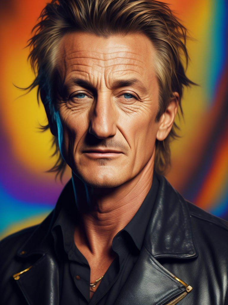 Premium Free ai Images | portrait of sean penn bright and saturated ...