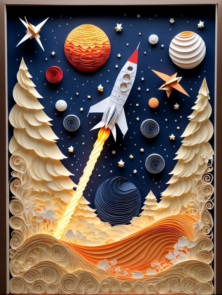 Premium Free ai Images | epic rocket launch