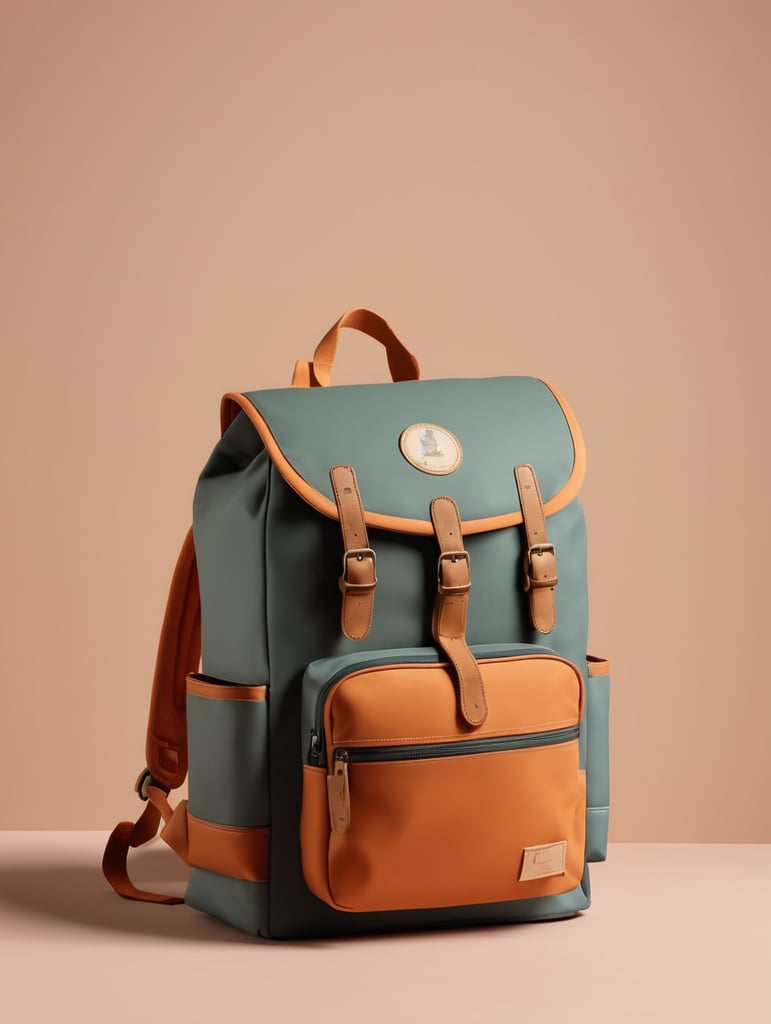 Premium Free ai Images | childrens backpack mockup very contrasting ...
