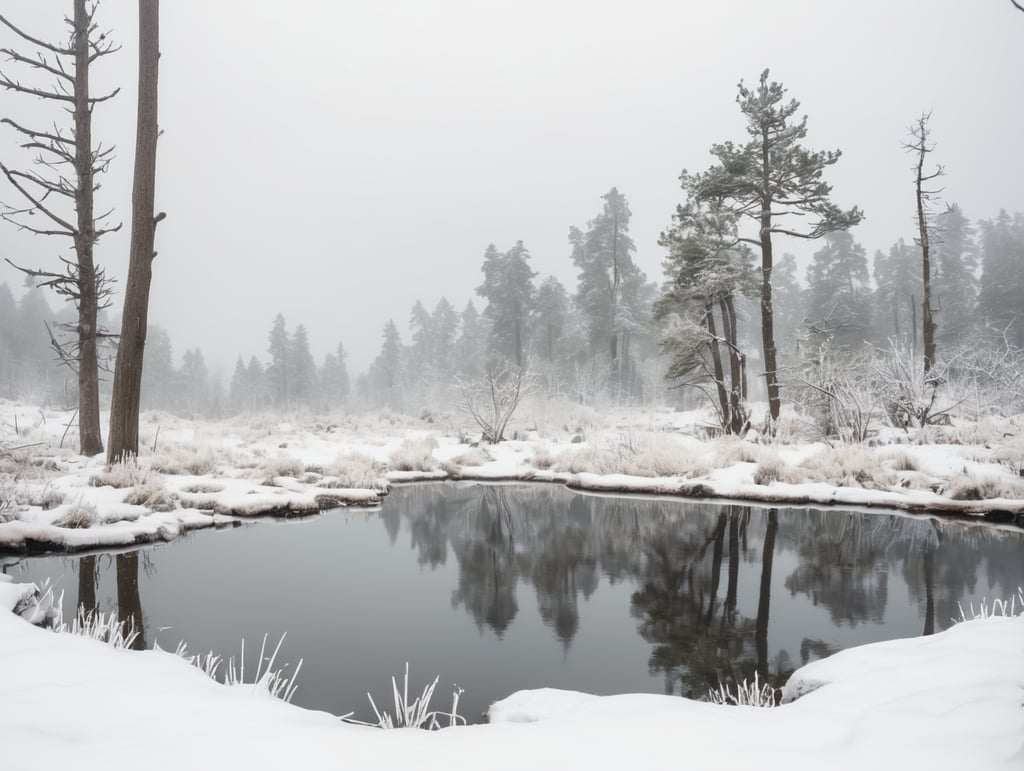Premium Free ai Images | winter ecosystem