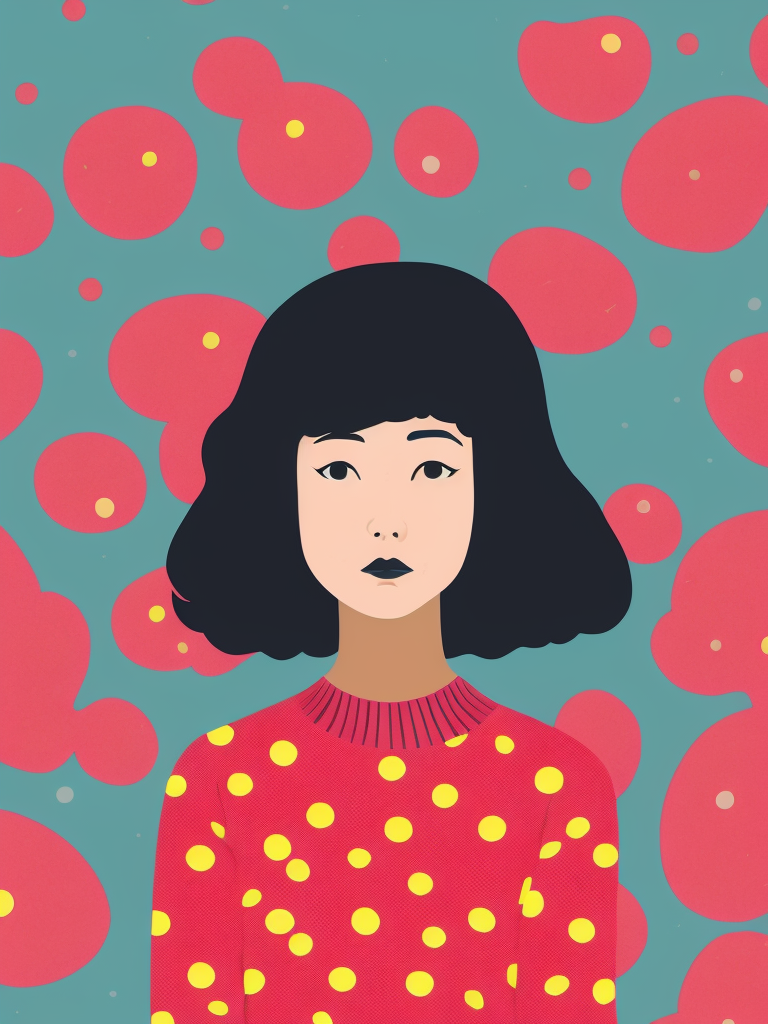 Premium Free ai Images | female face colorful pattern swollen and pink ...