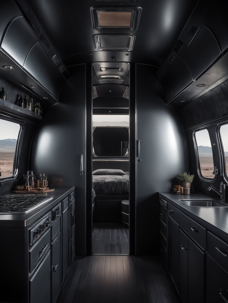 Premium Free ai Images | futuristic airstream trailer