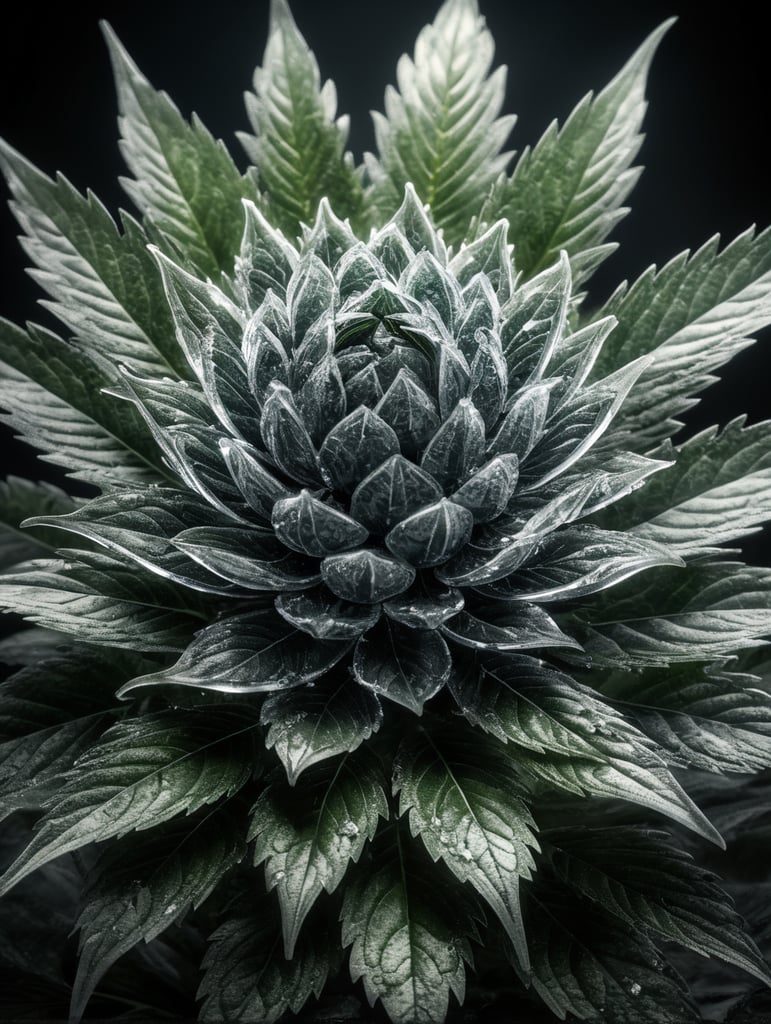 Premium Free ai Images | cannabis in the shape of ice