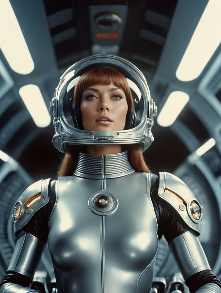 Premium Free ai Images | as female cyborg sci fi film grab ...