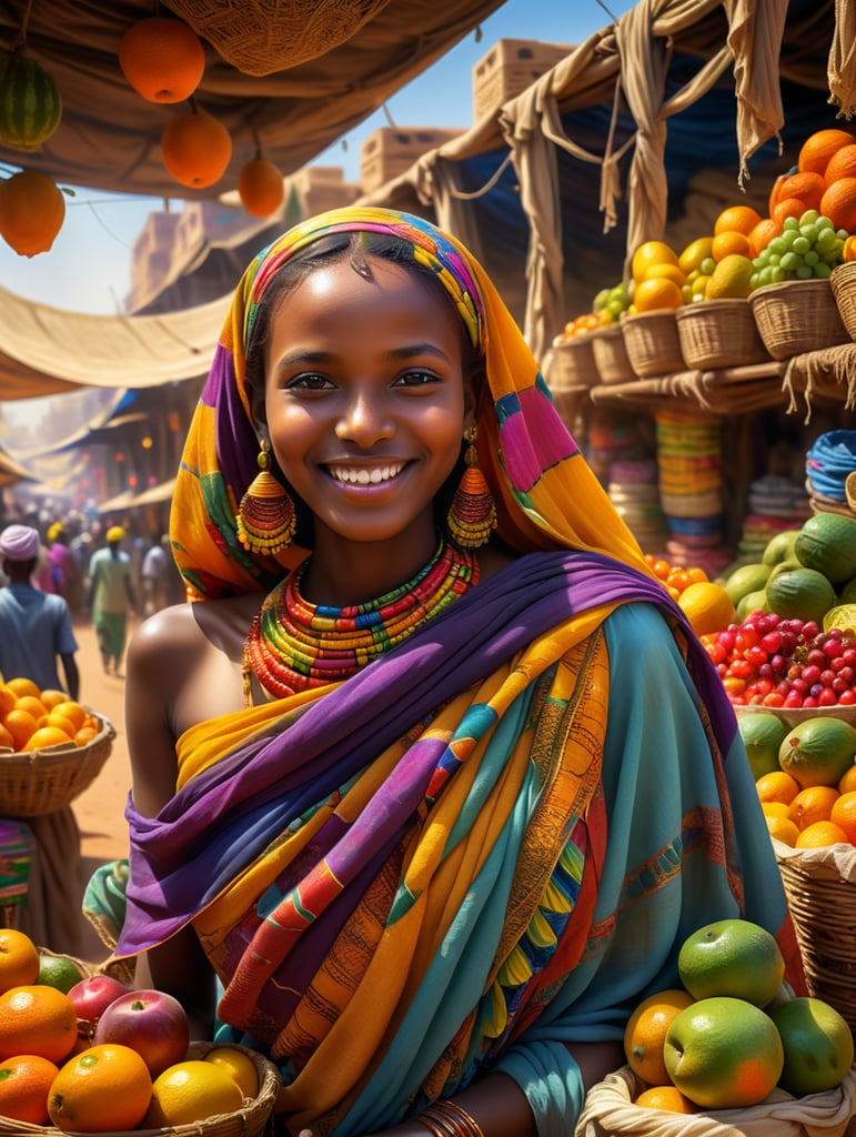 Premium Free ai Images | sudanese girl