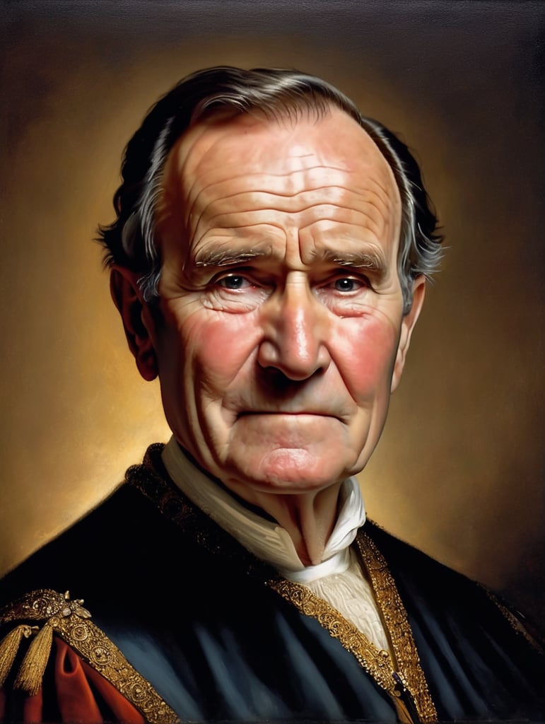 Premium Free ai Images | portrait of george bush by rembrandt ...
