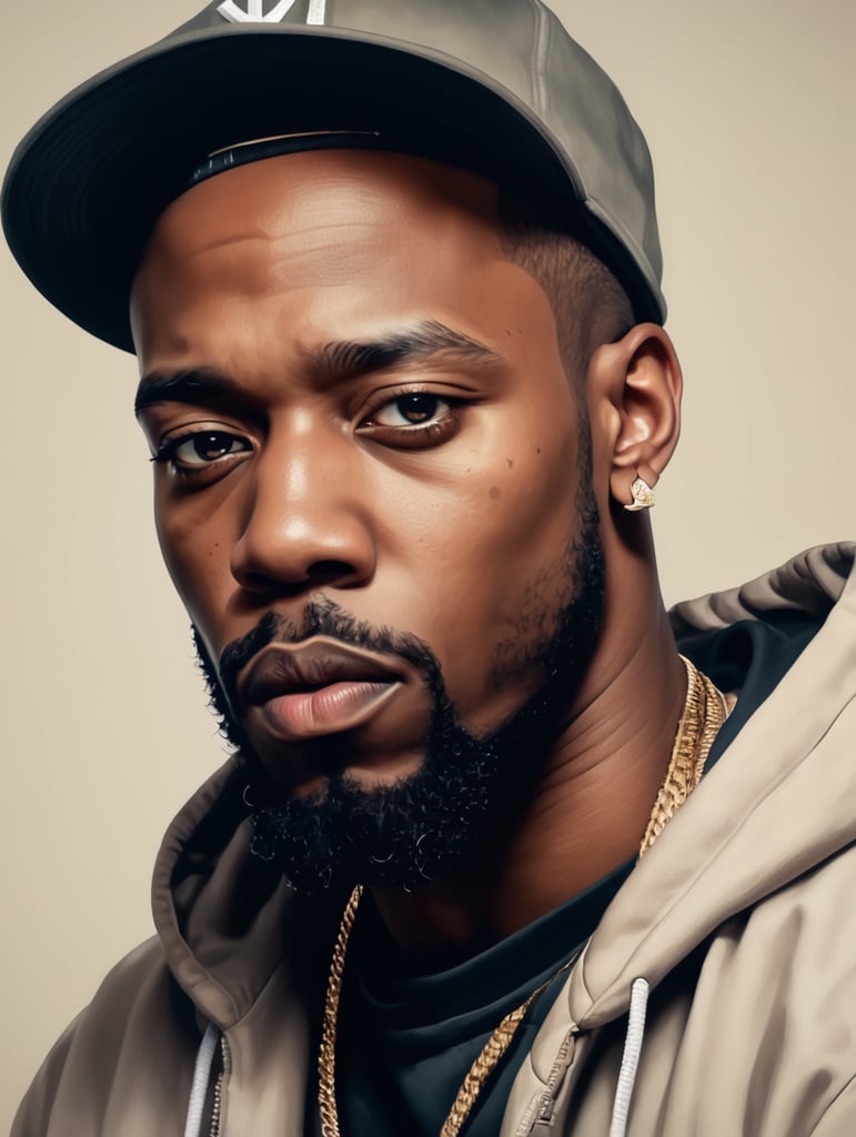 Premium Free ai Images | geef een portret van een rapper