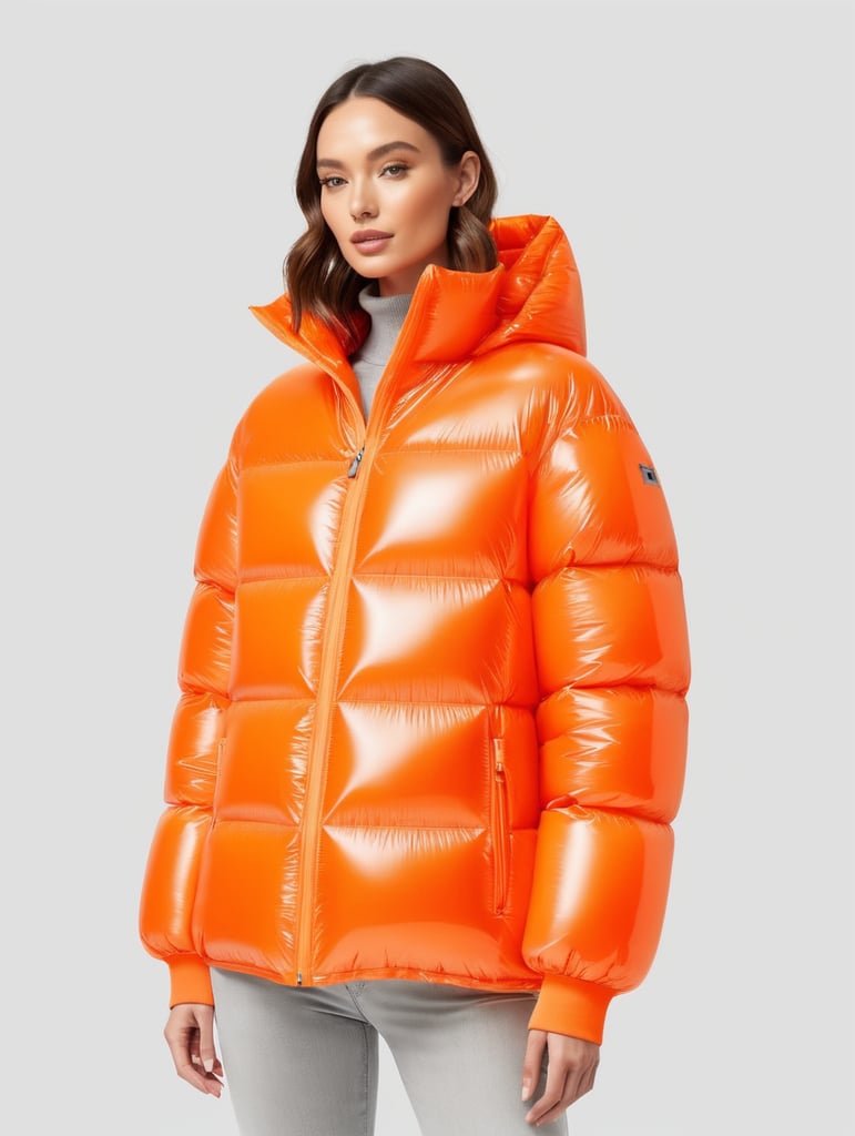 Premium Free ai Images | inflatable vibrant orange minimalist womens ...