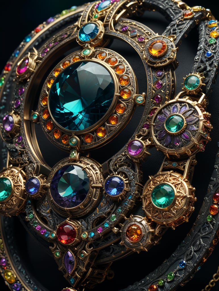 Premium Free ai Images | psychedelic jewelry luxuruy beautiful ar ...