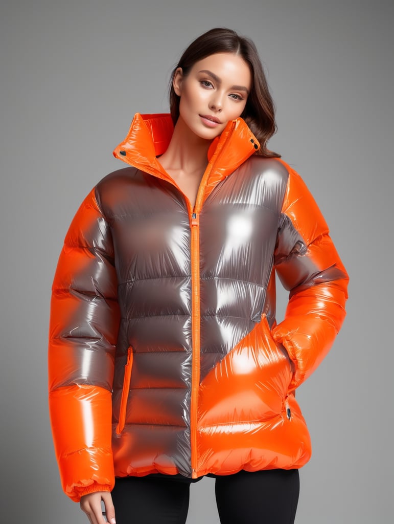 Premium Free ai Images | inflatable vibrant orange minimalist womens ...