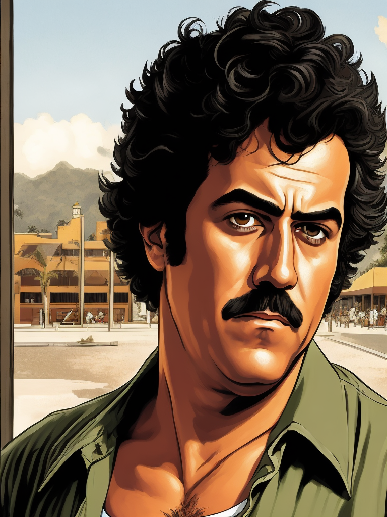 Premium Free ai Images | pablo escobar portrait comic mad magazine usa ...