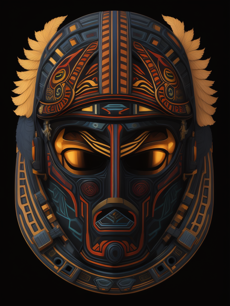 Premium Free ai Images | native american folk pattern uv map for hockey ...