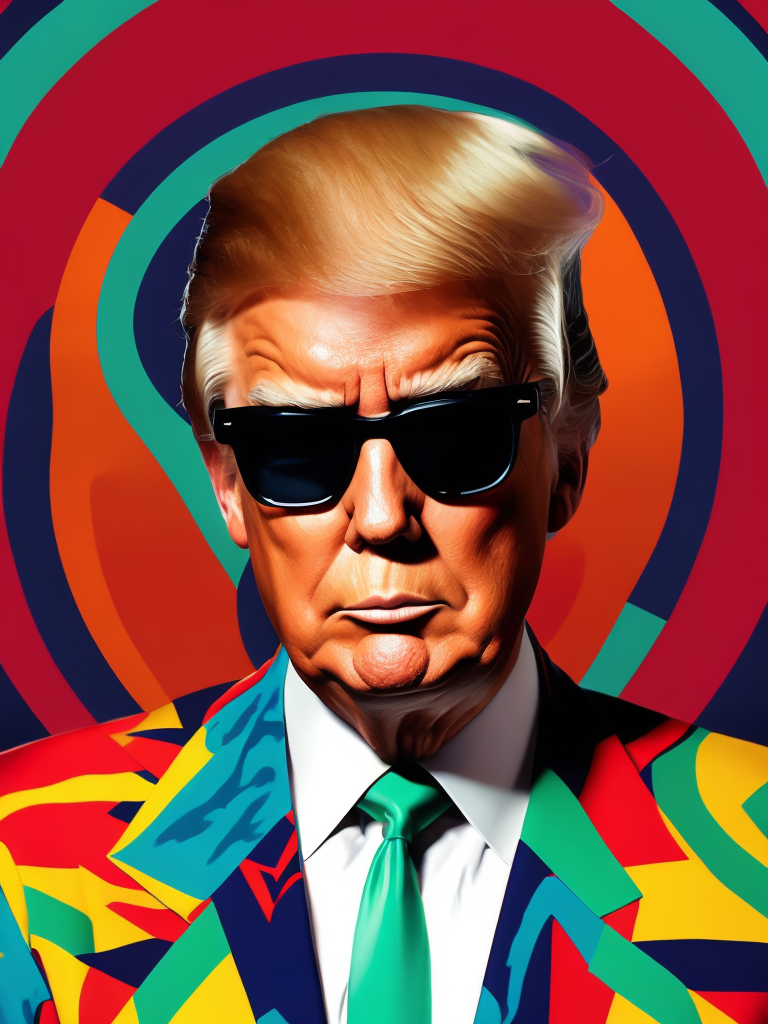 Premium Free ai Images | Trump's Bold Fashion Statement: Vibrant Colors
