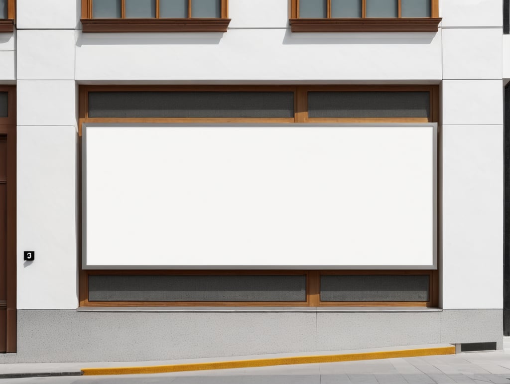 Premium Free ai Images | street white billboard mockup mock up