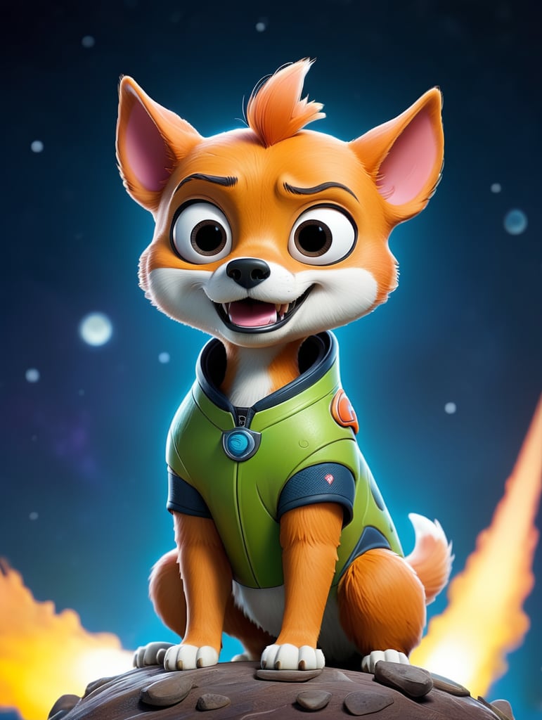 Premium Free ai Images | alien creature similar to shiba dog shiba on ...