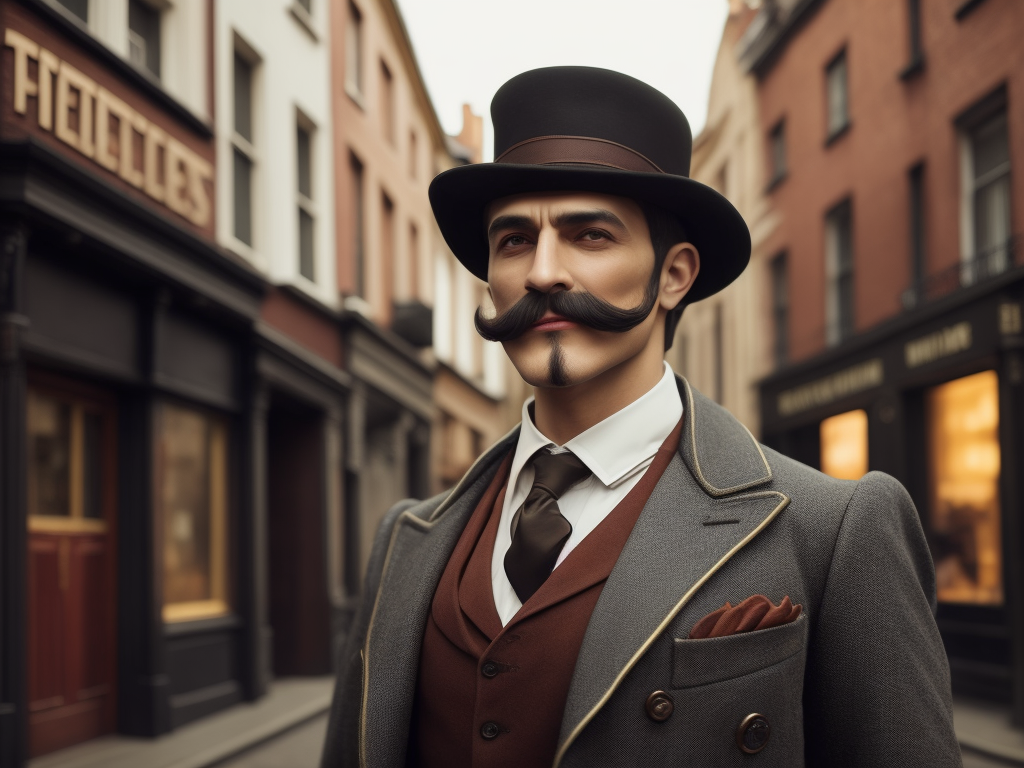 Premium Free ai Images | radio demon as charming handsome britain ...