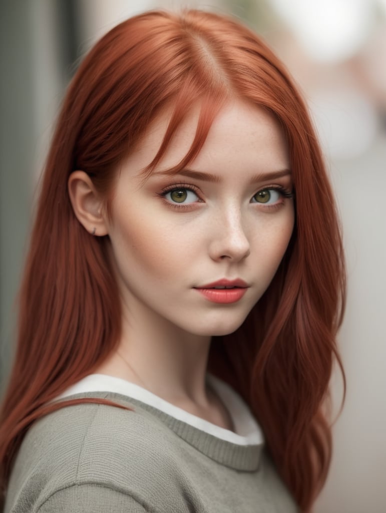 Premium Free ai Images | fille au cheveux roux