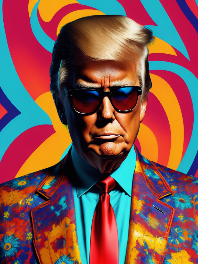 Premium Free ai Images | donald trump wearing brightly patterned jacket ...