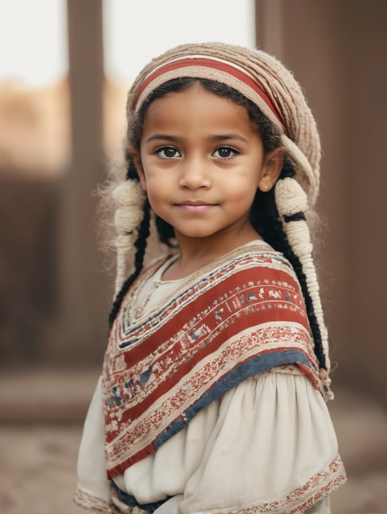 Premium Free ai Images | norwegian egyptian little girl living in america