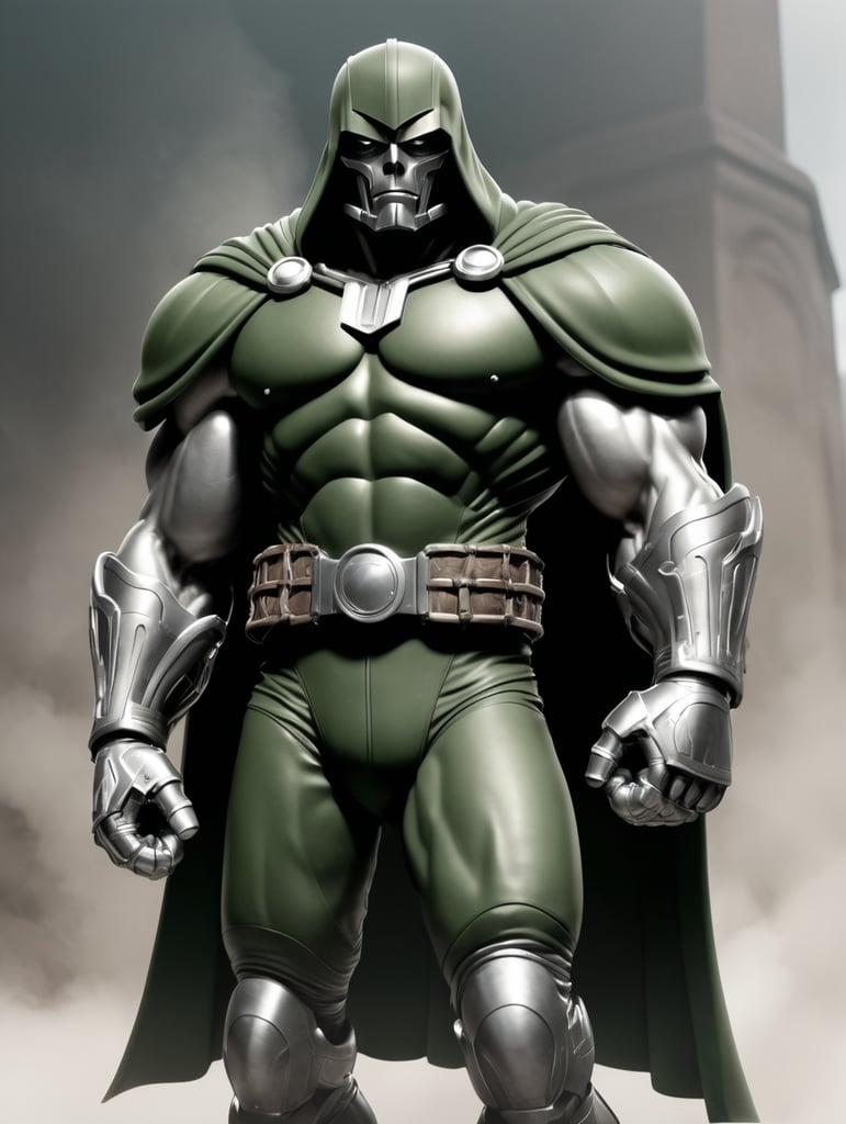 Premium Free ai Images | dr doom with muscles
