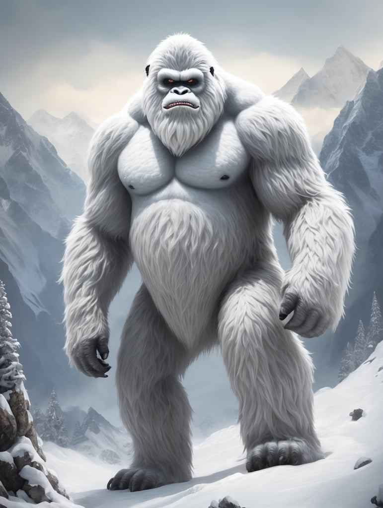 Premium Free ai Images | the yeti also known as the abominable snowman ...