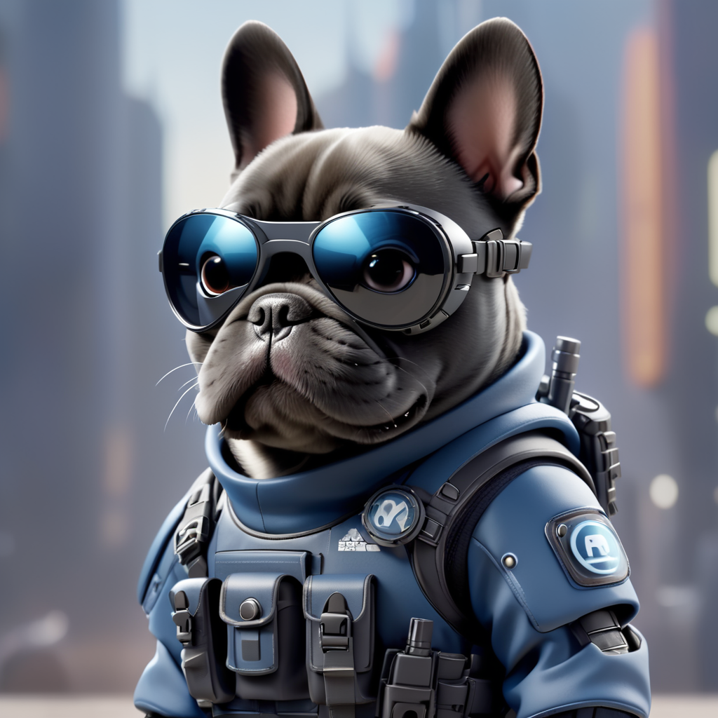 Premium Free ai Images | french bulldog wearing tactical outfit from ...