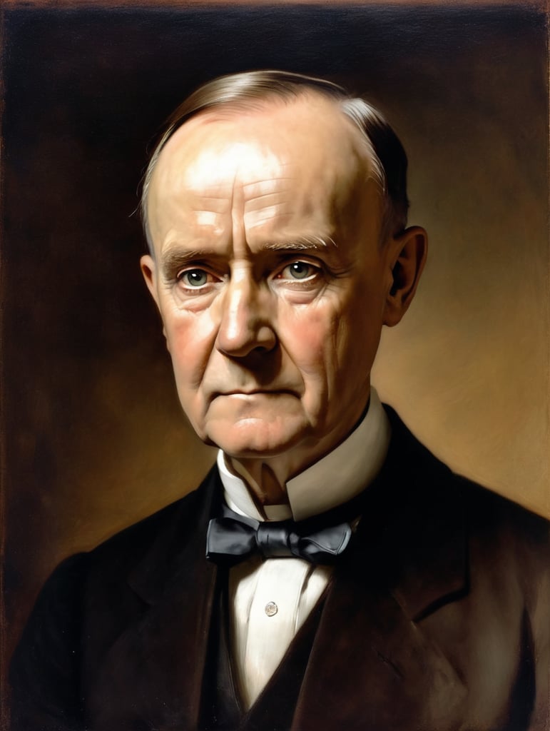 Premium Free ai Images | portrait of calvin coolidge by rembrandt ...