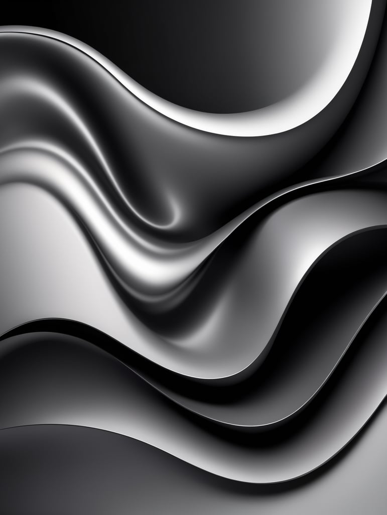 Premium Free ai Images | dynamic chrome gradients using black and grey