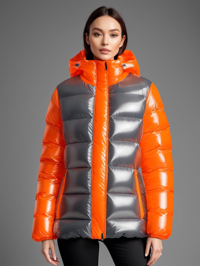 Premium Free ai Images | inflatable vibrant orange minimalist womens ...