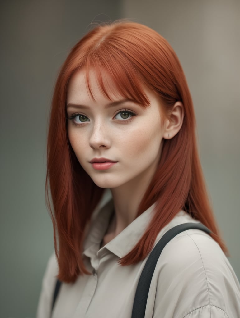 Premium Free ai Images | fille au cheveux roux