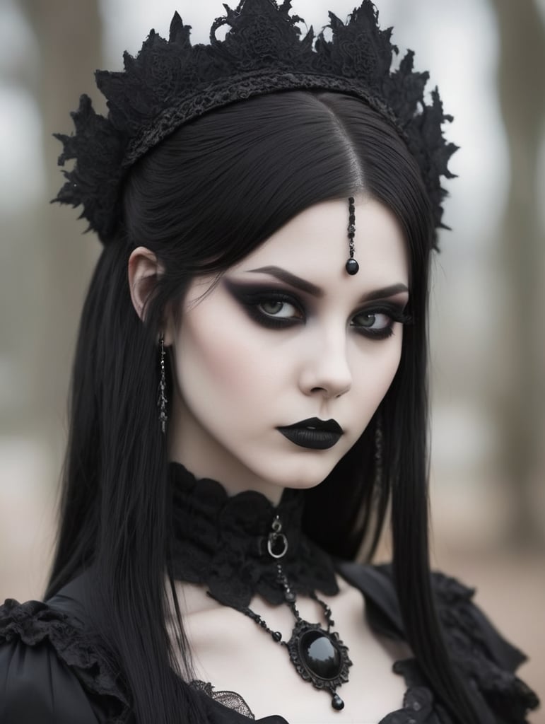 Premium Free ai Images | beautiful goth girl