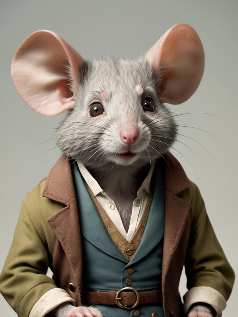 Premium Free ai Images | small ratty cowardly duke human