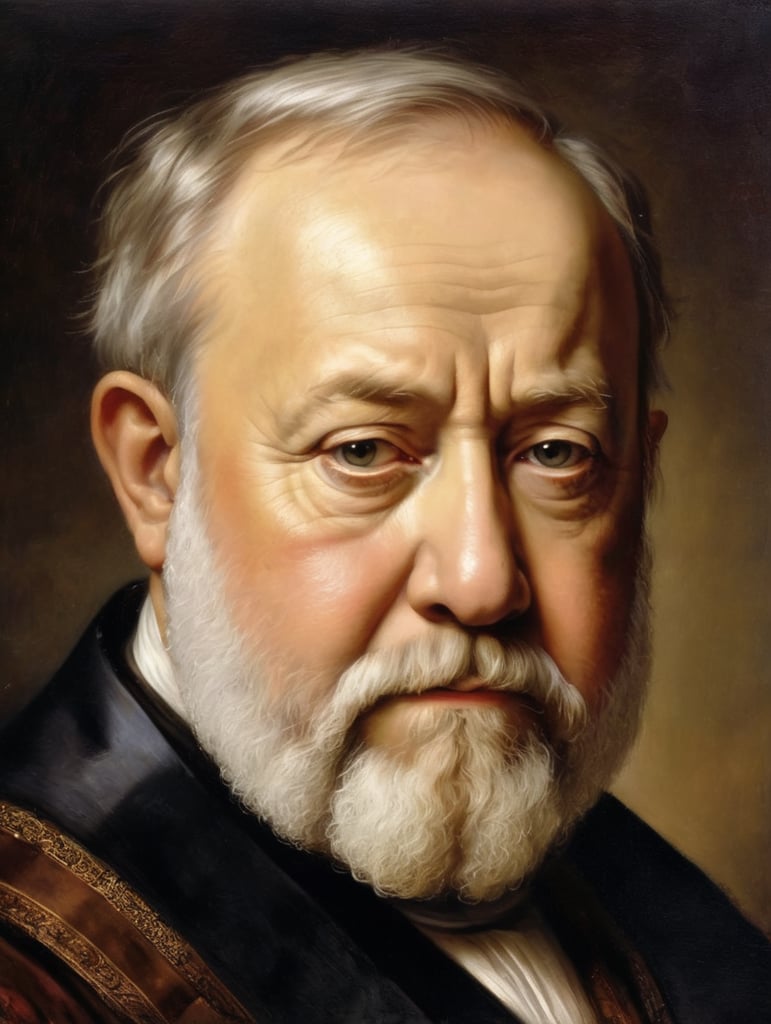 Premium Free ai Images | portrait of benjamin harrison by rembrandt ...