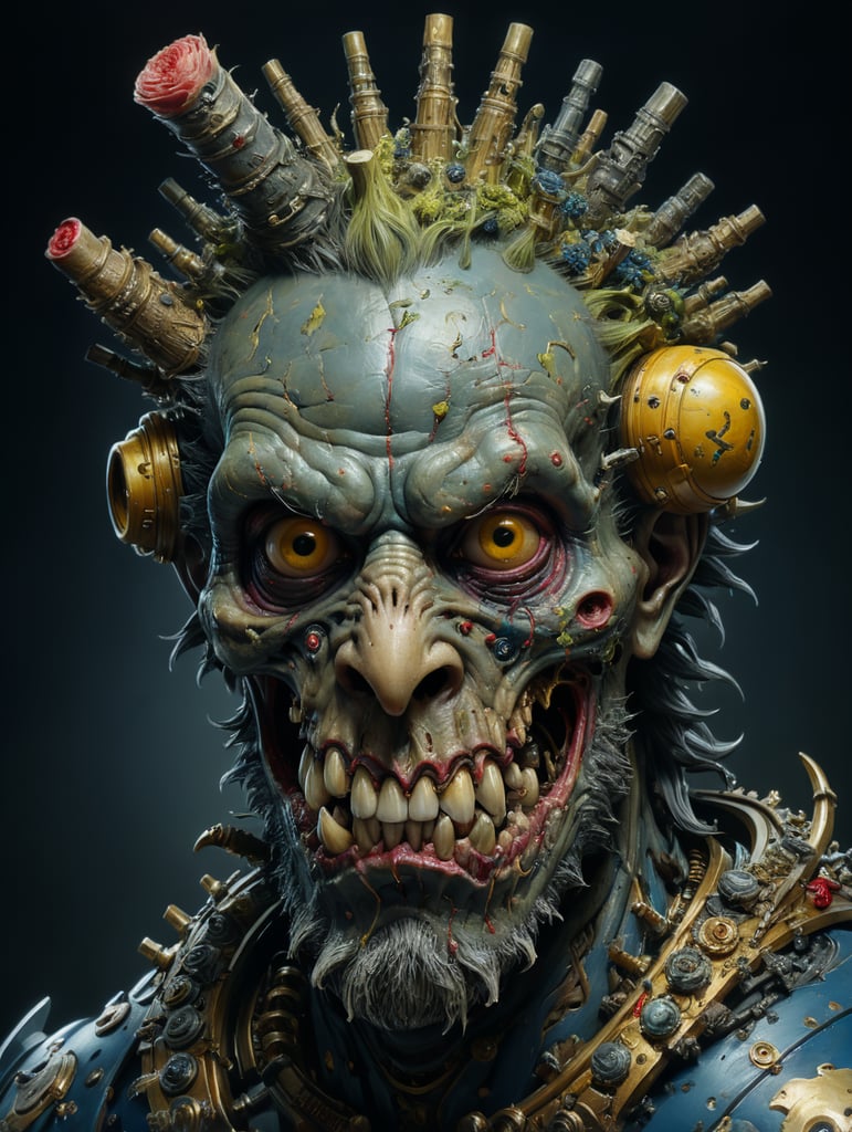 Premium Free ai Images | zoombie head an ultrafine detailed painting by ...