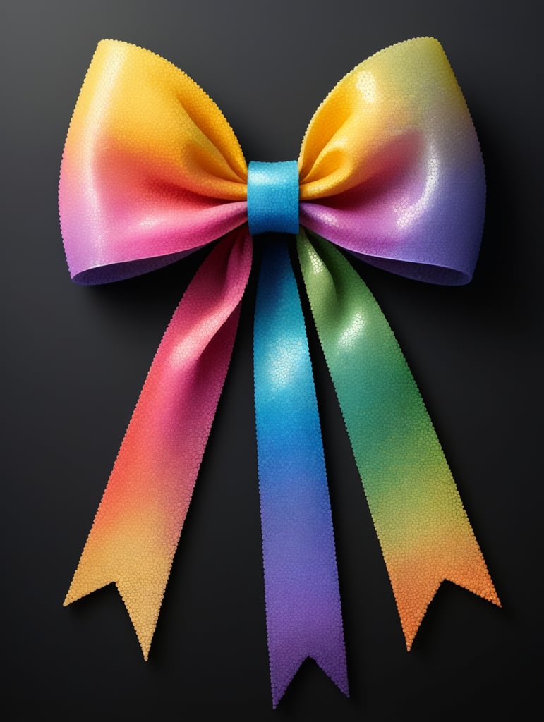 Premium Free ai Images | pointillism translucent bow on dark background ...